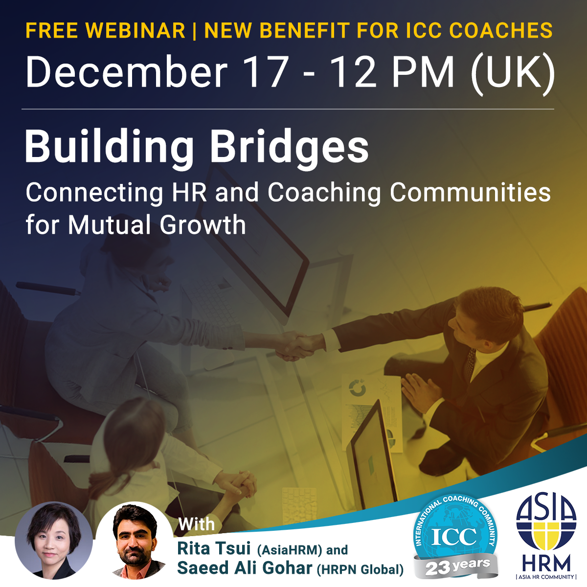 ICC Academy Free Webinar/ICC Coach Benefits: Building Bridges ...